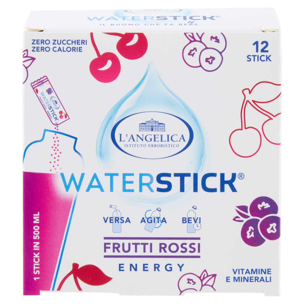 L'Angelica Waterstick Frutti Rossi Energy 12 x 2 g | Carrefour