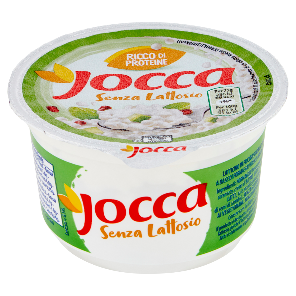 Jocca fiocchi di latte Senza Lattosio a base di formaggio fresco magro ...