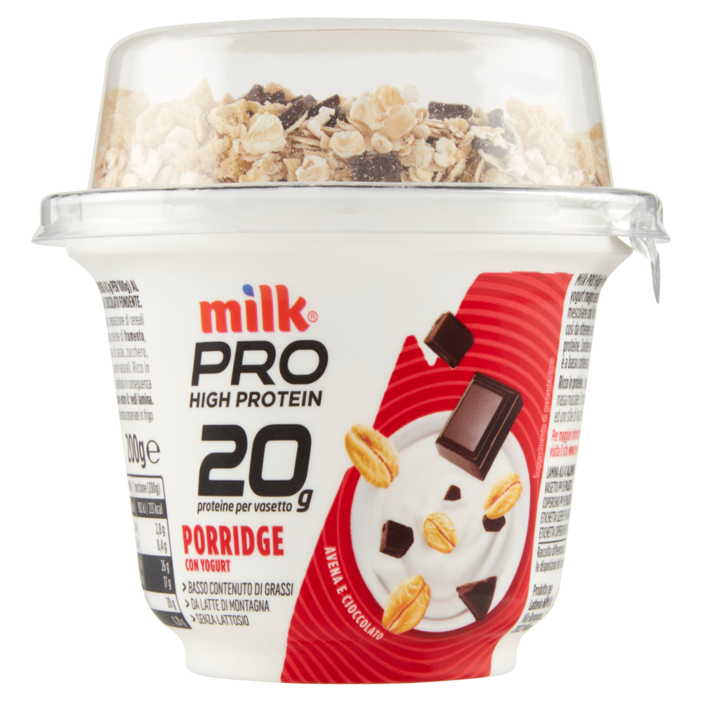 Milk Pro High Protein 20g Porridge con Yogurt Avena e Cioccolato ...