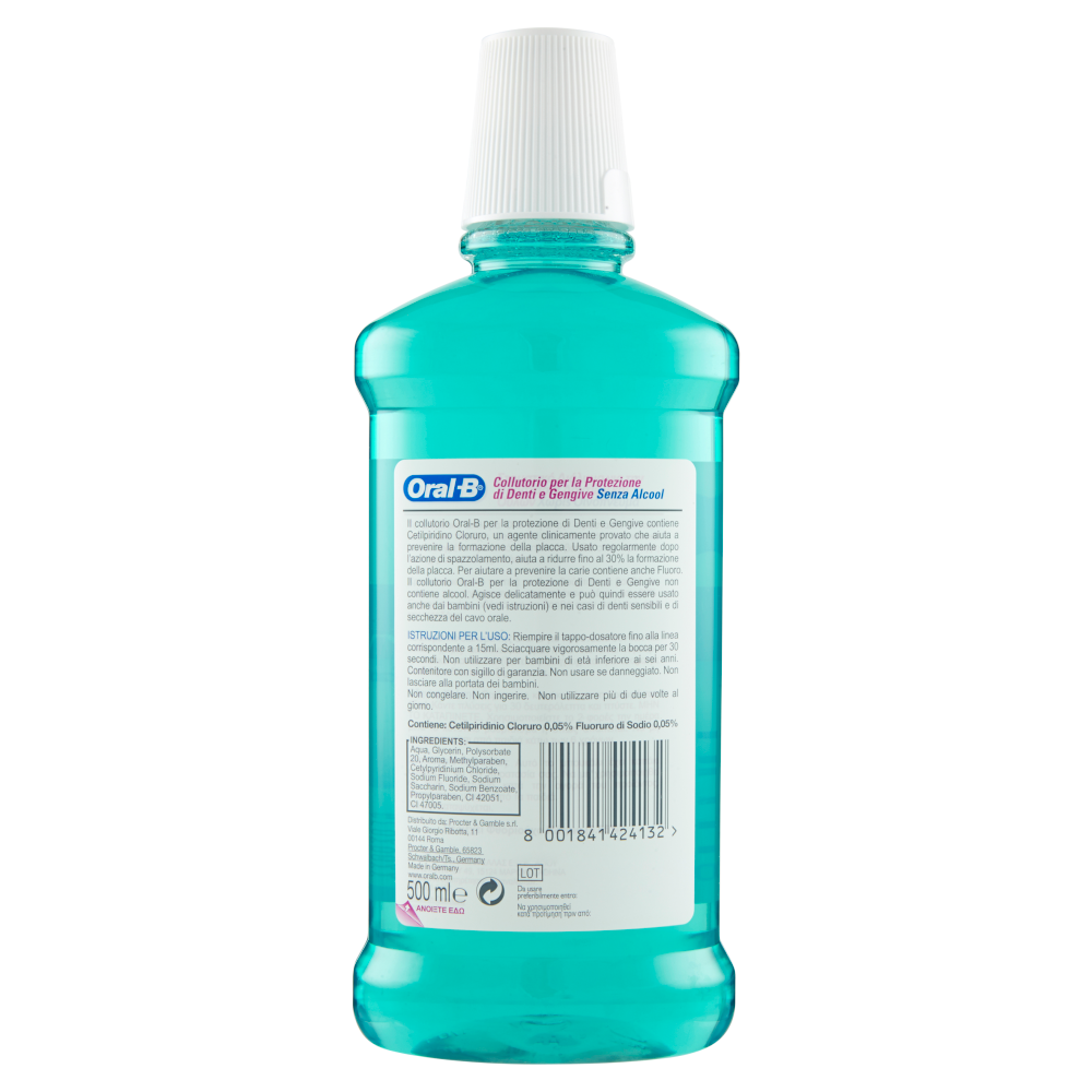 Oral-B Collutorio Denti e Gengive Senza Alcool Menta 500 ml | Carrefour