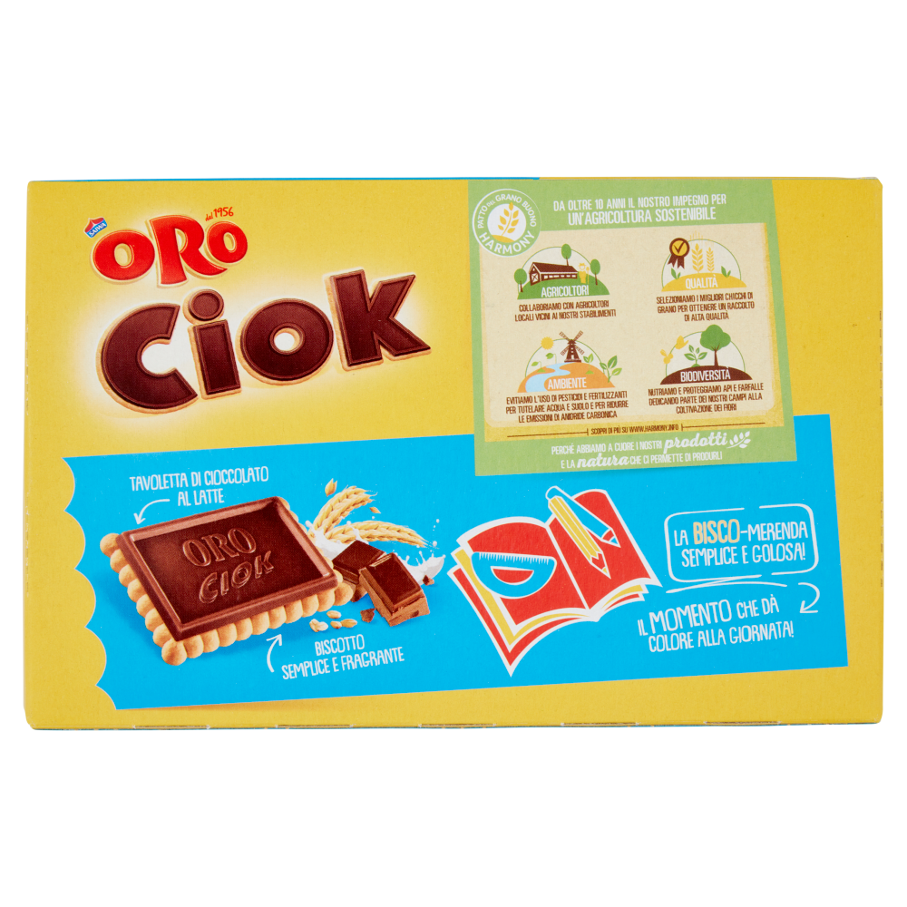 Oro Ciok biscotto con tavoletta di cioccolato al latte - 10 x 25 g ...