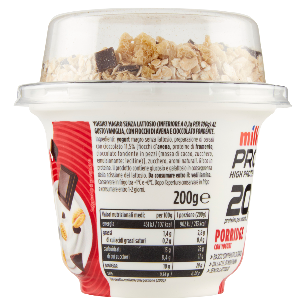 Milk Pro High Protein 20g Porridge con Yogurt Avena e Cioccolato ...