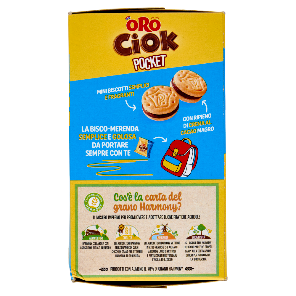 Oro Ciok Pocket Mini biscotti ripieni di crema al cacao magro - 4 x 40 ...