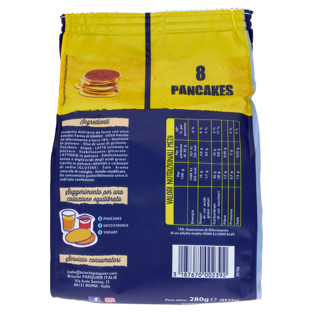 Brioche Pasquier Pancakes 8 x 35 g | Carrefour