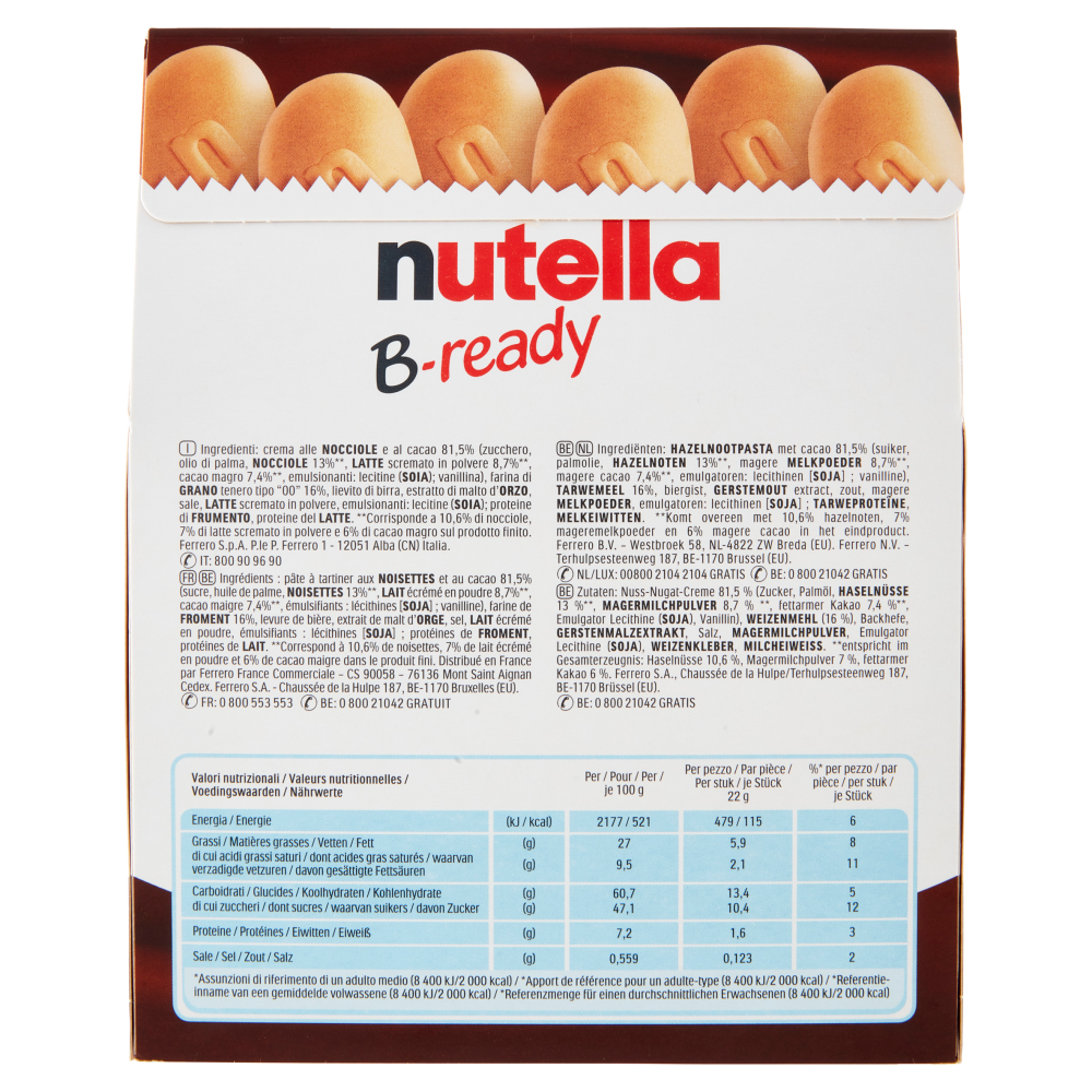 nutella B-ready 6 x 22 g | Carrefour