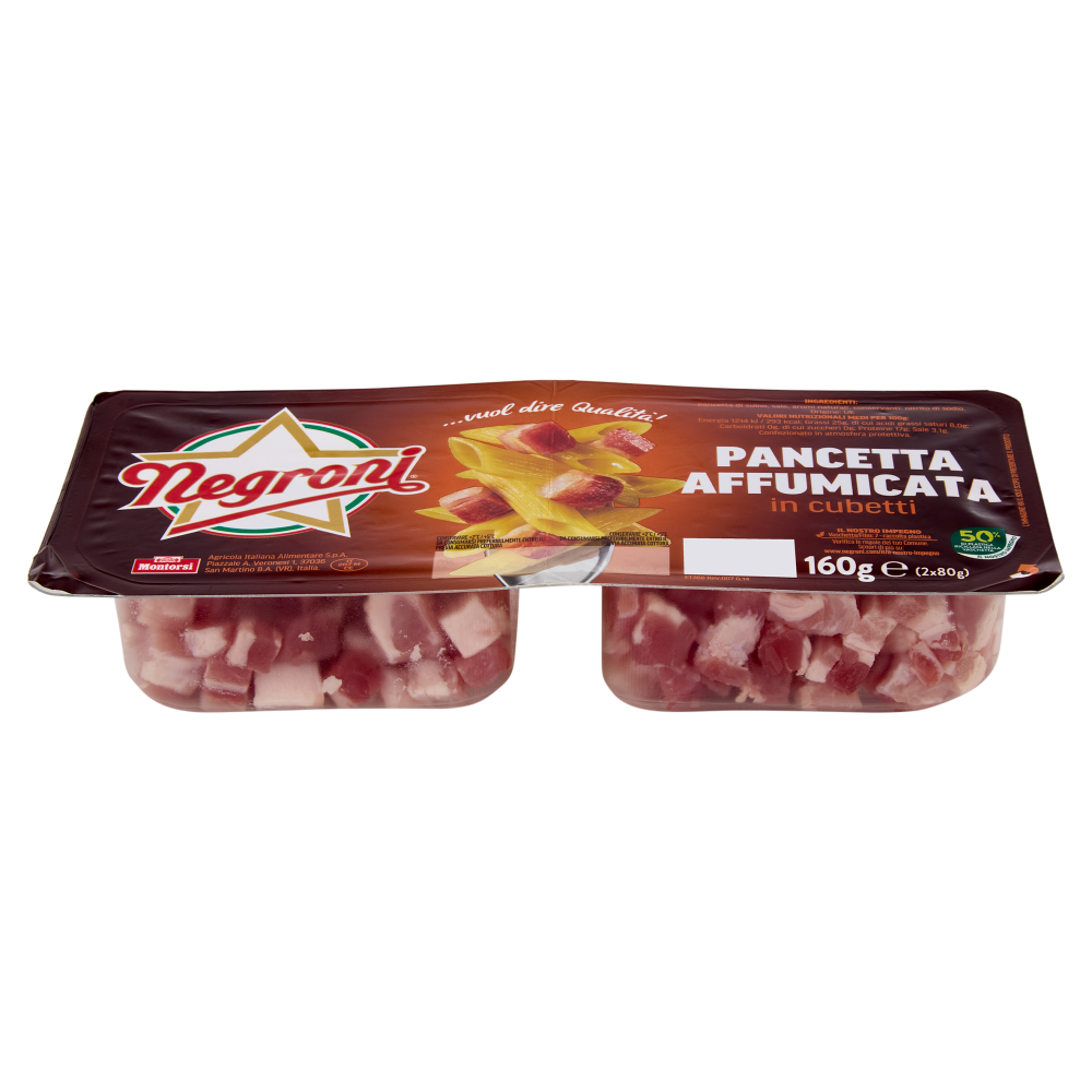 Negroni Pancetta Affumicata in Cubetti 2 x 80 g | Carrefour