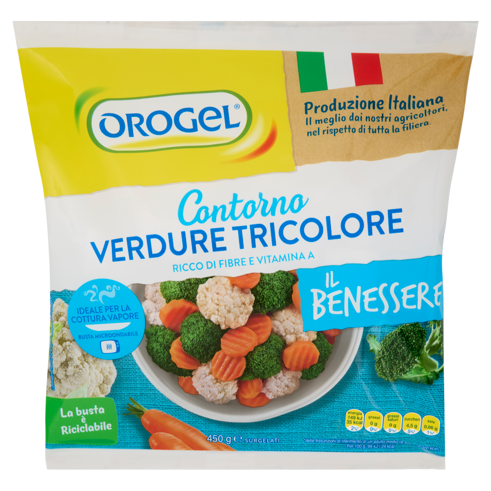 Orogel Il Benessere Contorno Verdure Tricolore Surgelati 450 g | Carrefour
