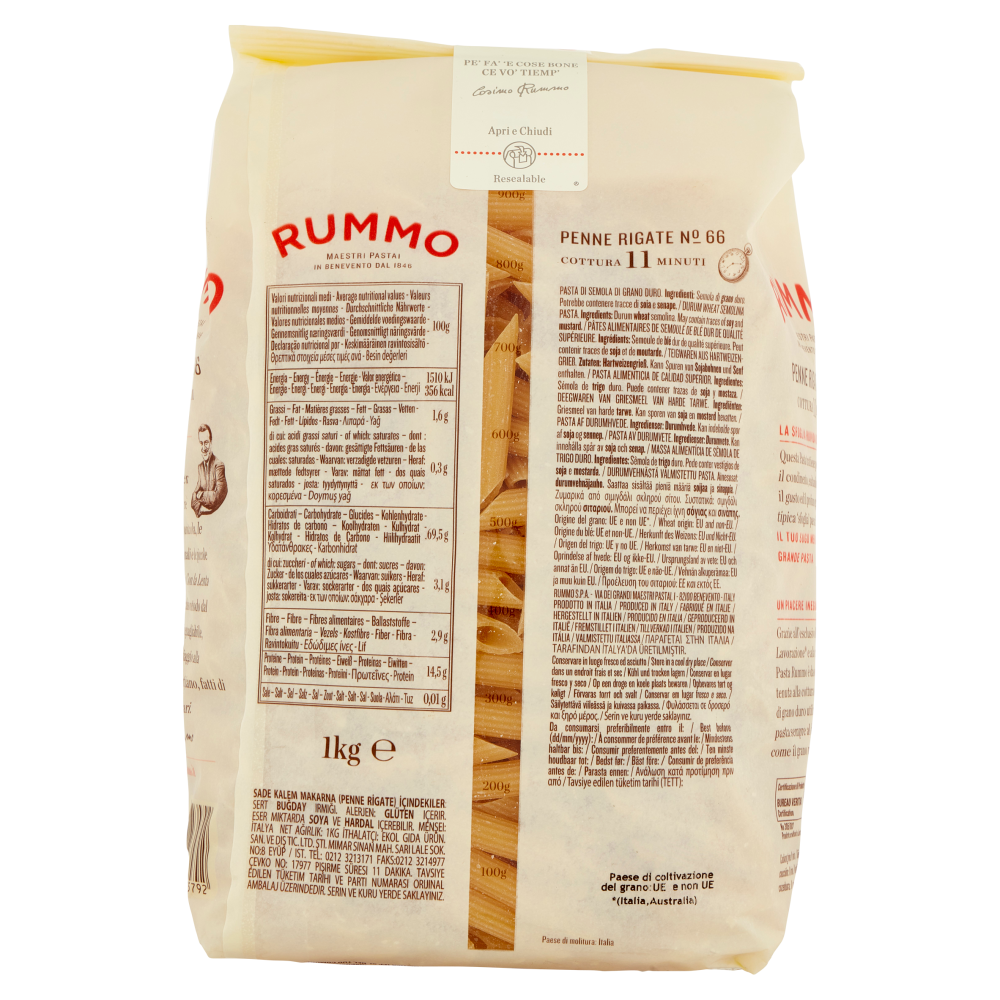 Rummo Penne Rigate N° 66 1 kg | Carrefour