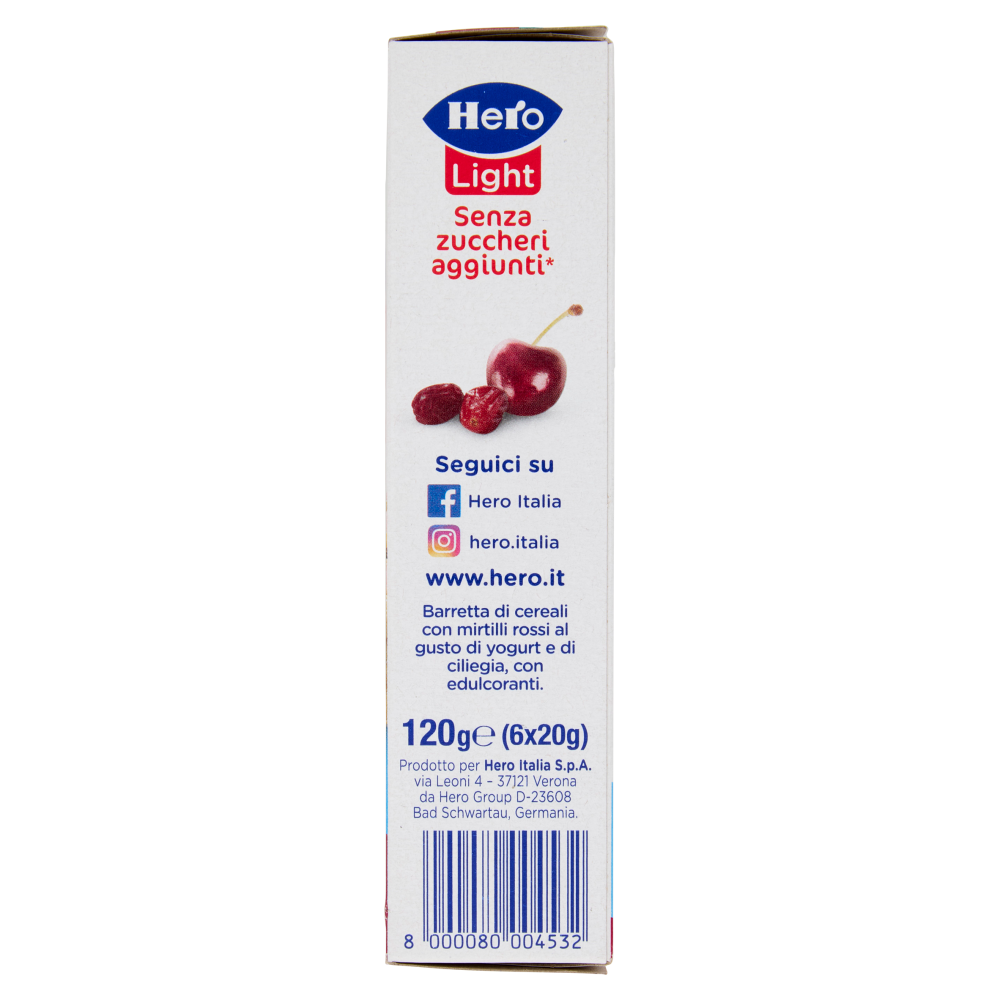 Hero Light Barrette Frutti rossi 6 x 20 g | Carrefour