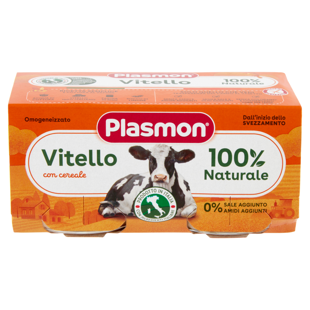 Plasmon Omogeneizzato Vitello con cereale 2 x 80 g | Carrefour