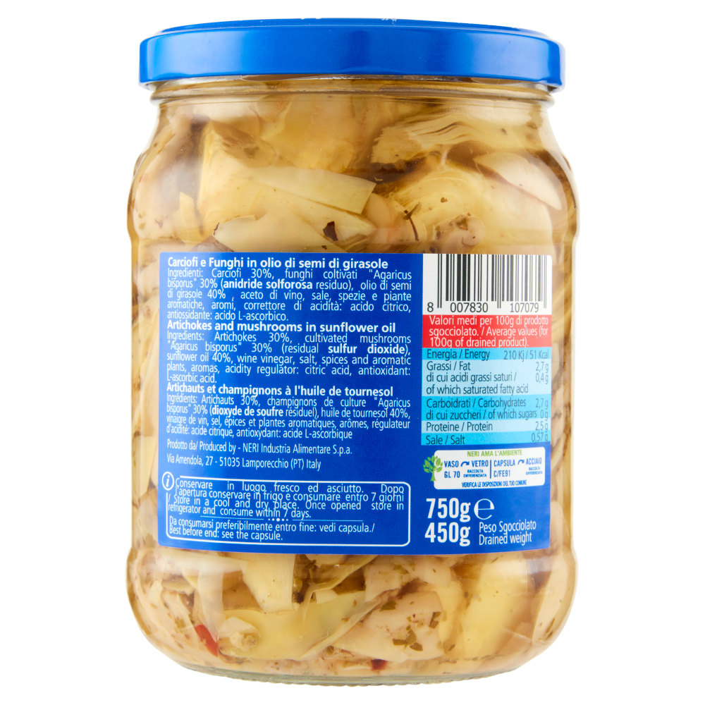 Neri Carciofi & Funghi 750 g | Carrefour