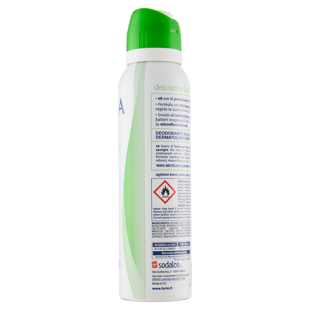 Lycia fresh energy aloe & bergamotto deo spray 150 ml | Carrefour
