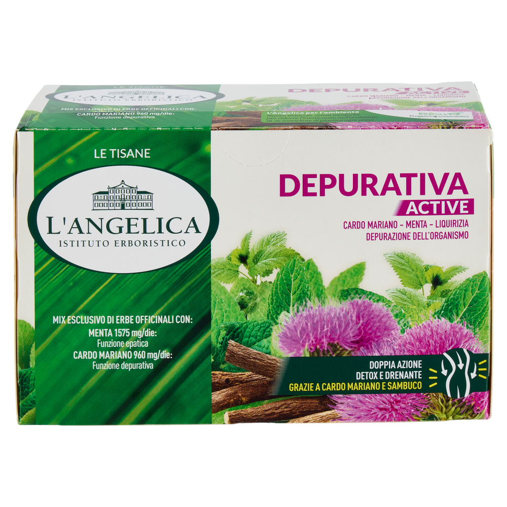L'Angelica Le Tisane Depurativa Active 18 Filtri 36 g | Carrefour