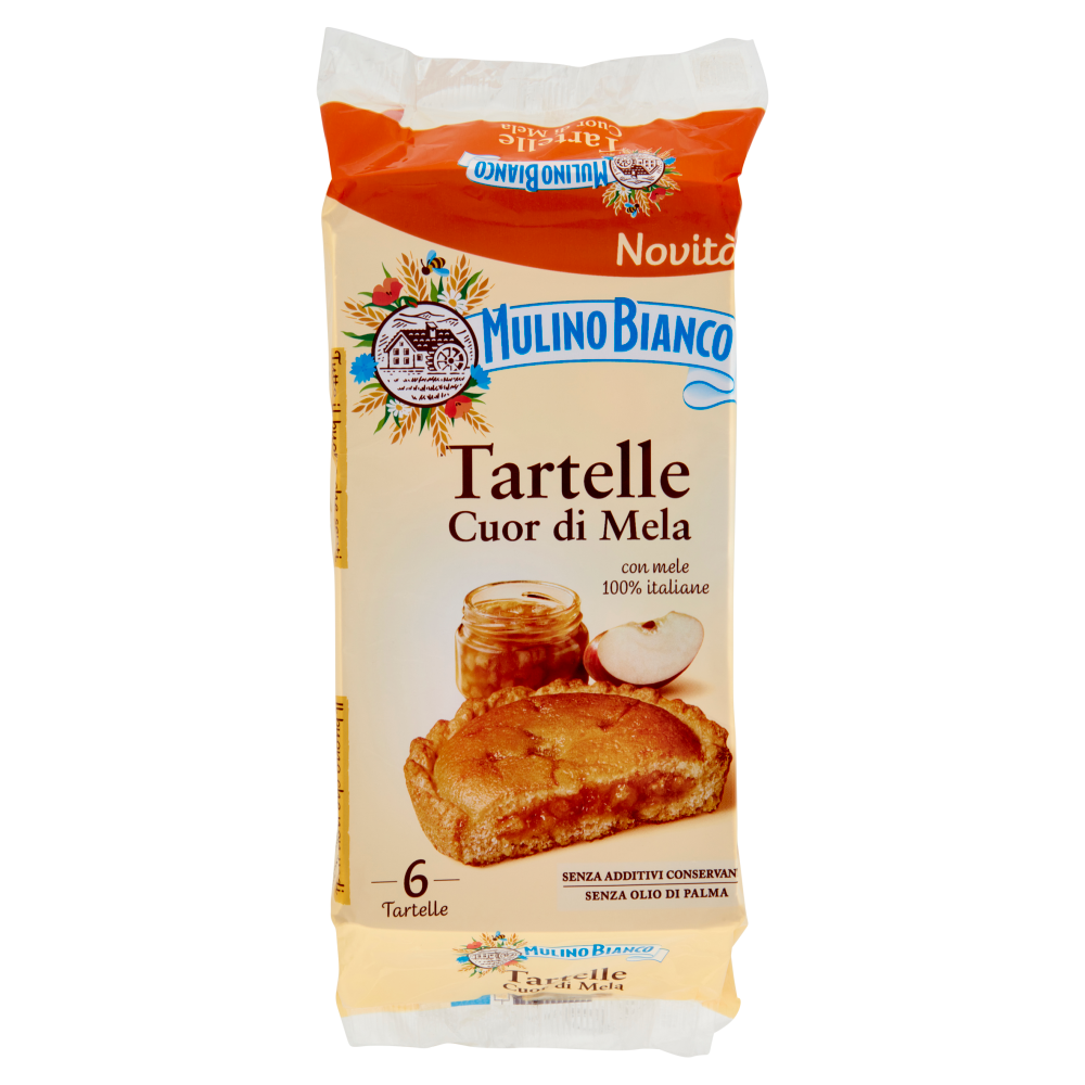 Mulino Bianco Tartelle Cuor di Mela Merenda con Mele 100% Italiane 6 pezzi 288g | Carrefour