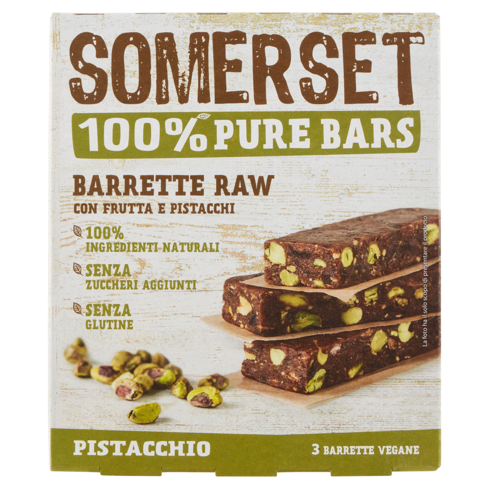 Somerset 100% Pure Bars Barrette Raw con Frutta e Pistacchi 3 x 35 g ...