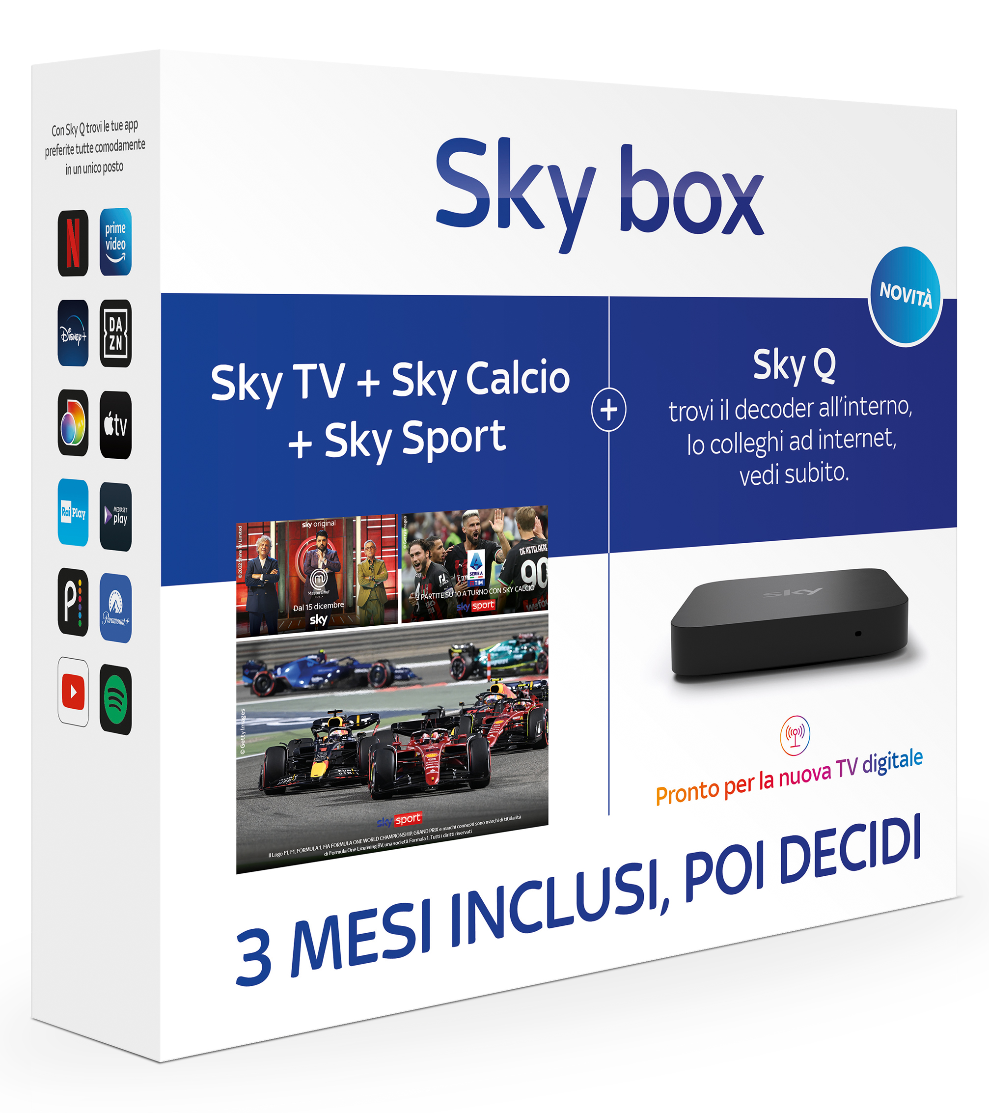 Sky box con 3 Mesi di TV + Calcio + Sport. Decoder Q incluso: prezzo e offerte | Carrefour