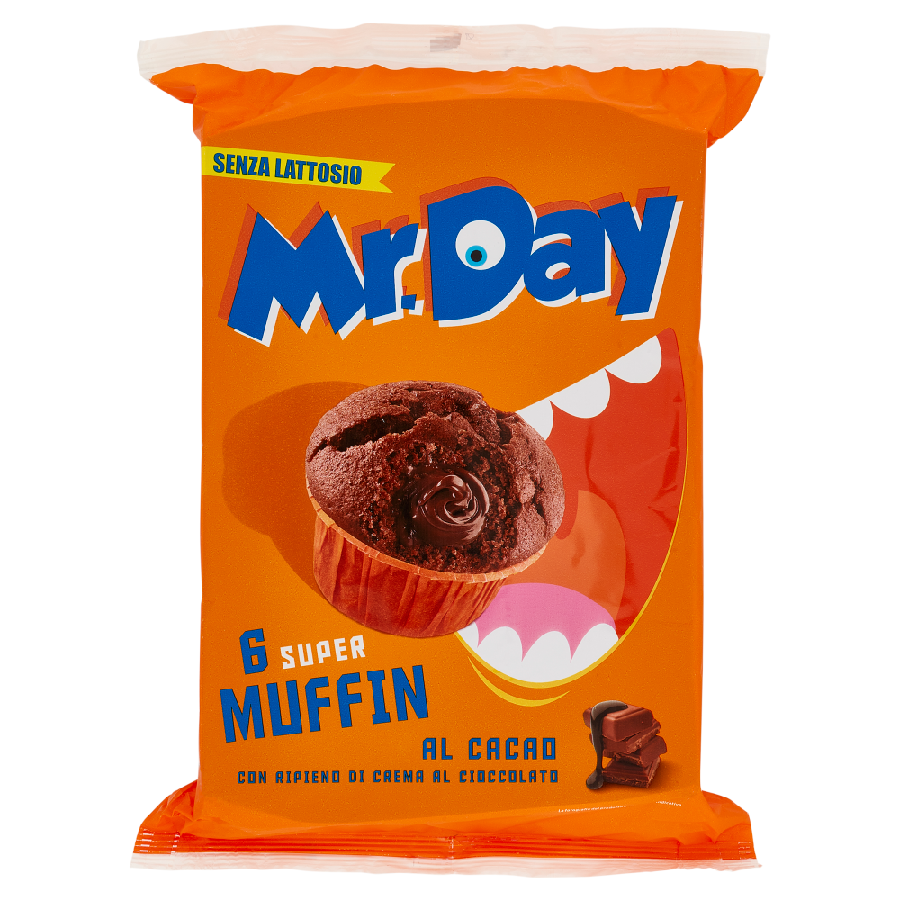 Mr.Day 6 Super Muffin al Cacao con Ripieno di Crema al Cioccolato 6 x 50 g | Carrefour