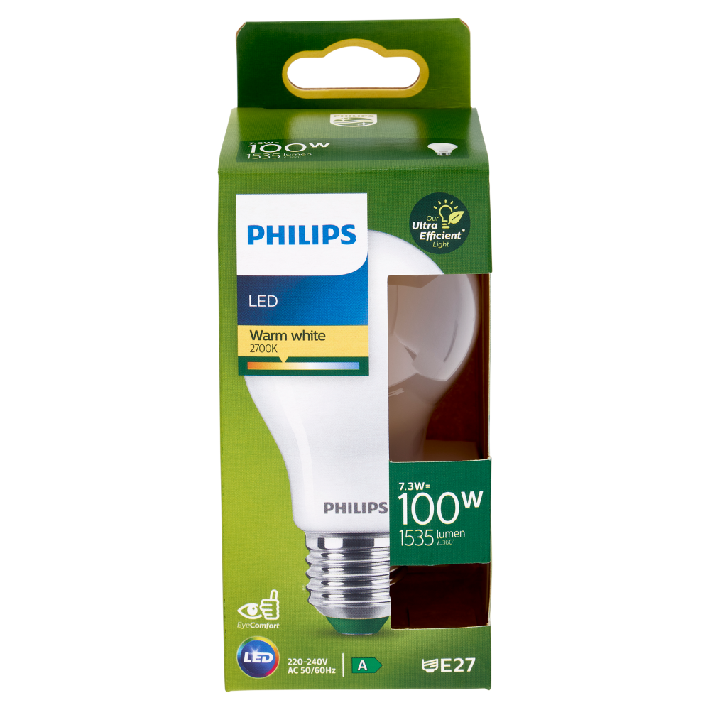 Philips LED Goccia Vetro Smerigliato 100W E27 2700K Non-Dim Classe A | Carrefour