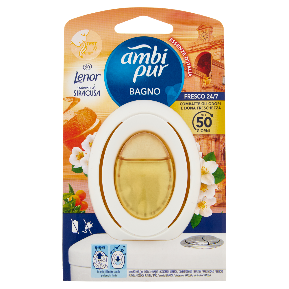 Ambi Pur Bagno Profumatore per Ambienti Elimina e Previene gli Odori, Arancia e neroli 7,5 ml ...