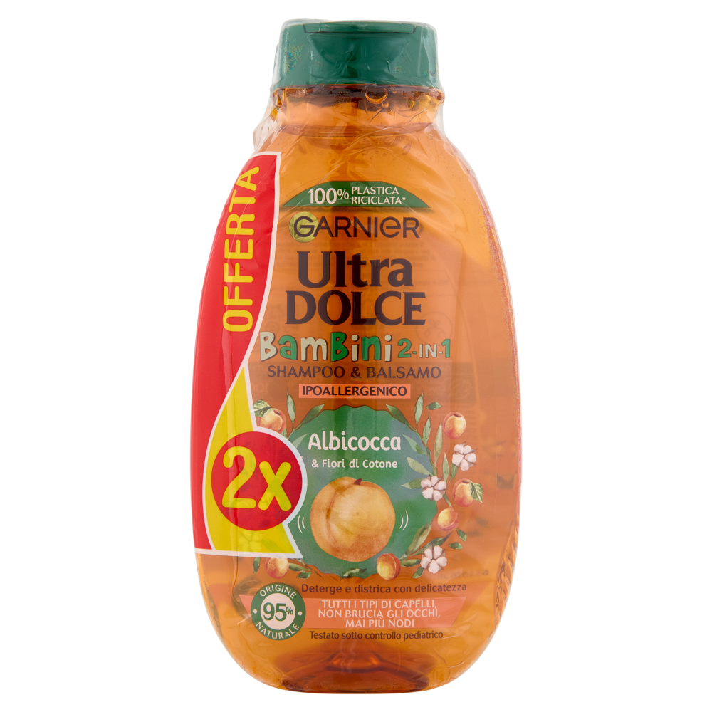 Garnier Ultra Dolce Bambini 2in1 Shampoo & Balsamo Albicocca & Fiori di ...