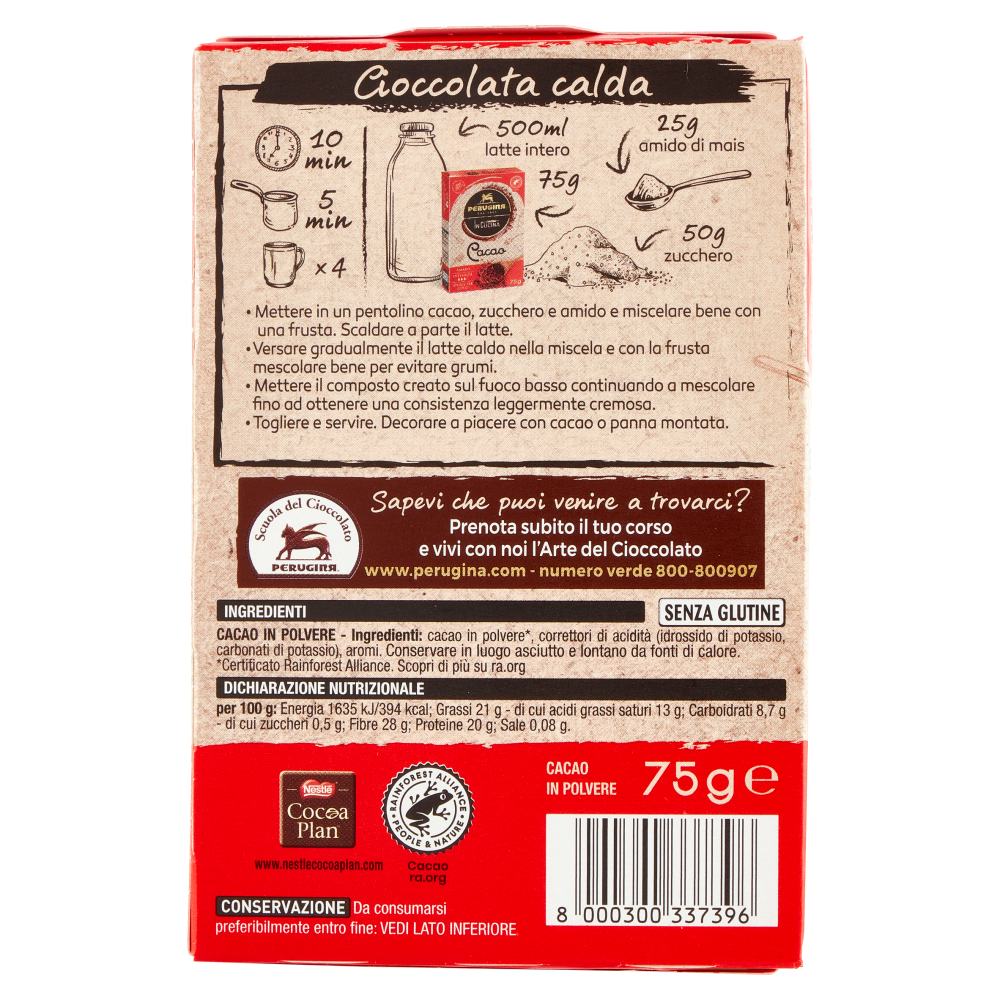 PERUGINA Cacao amaro in polvere 75g | Carrefour