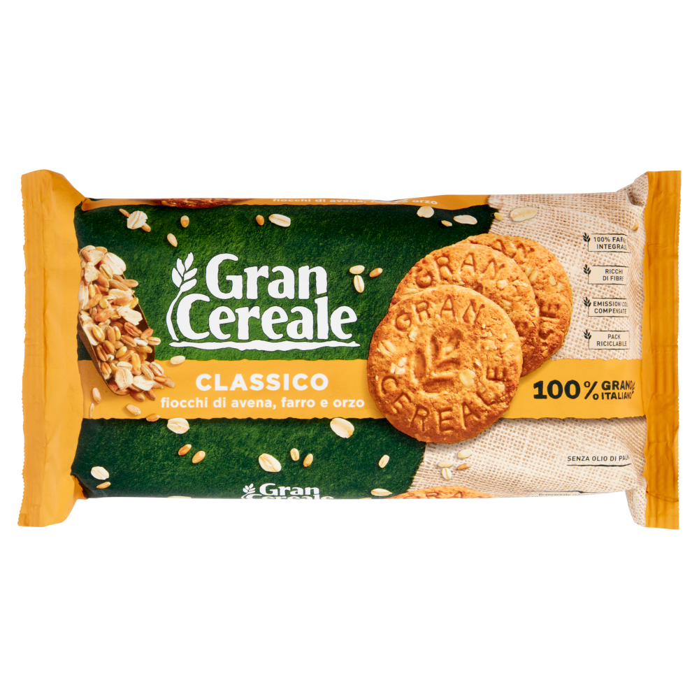 Gran Cereale Classico Biscotti con Fiocchi di Avena Farro e Orzo Tubo ...