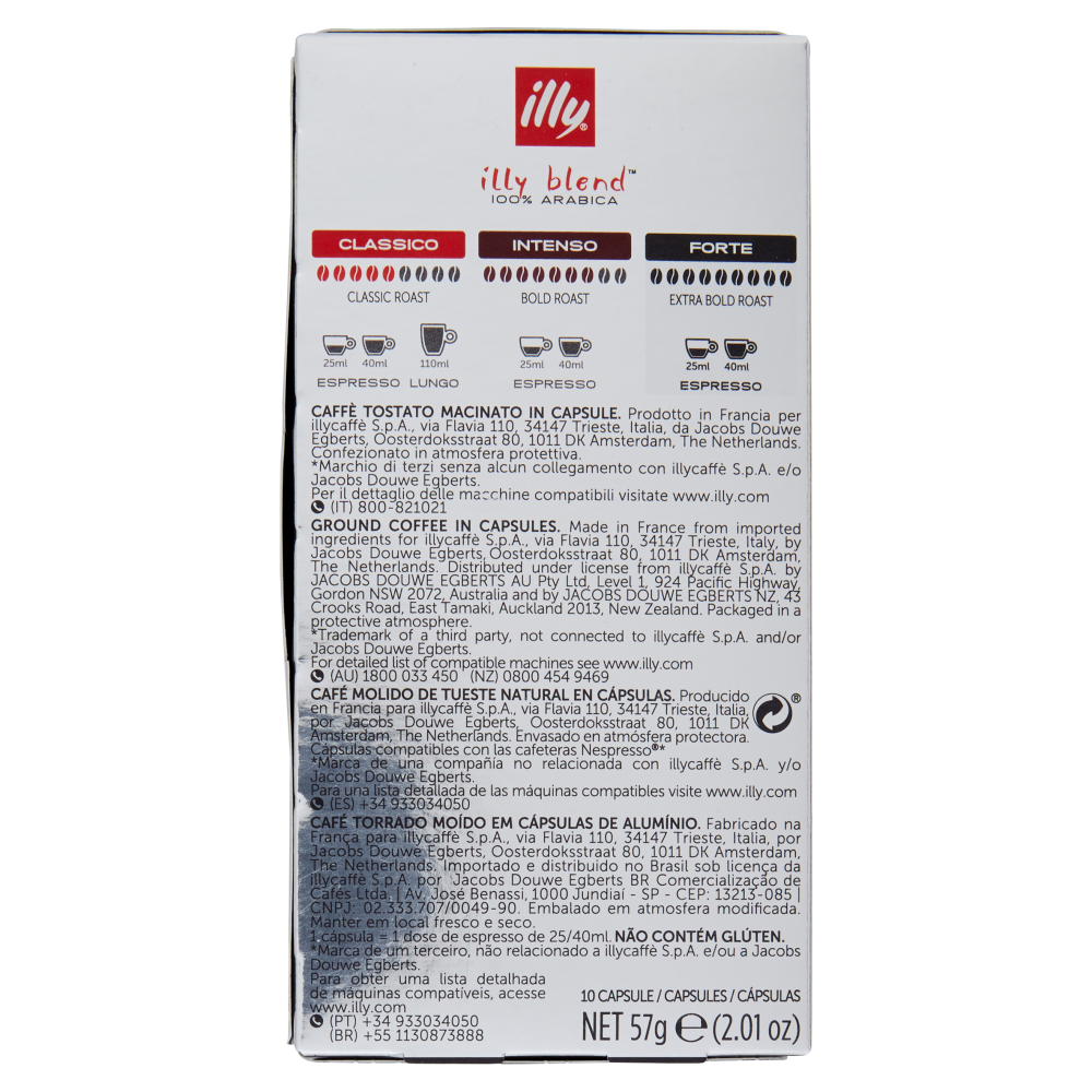 illy Forte Espresso 10 Capsule Compatibili con le Macchine Nespresso ...