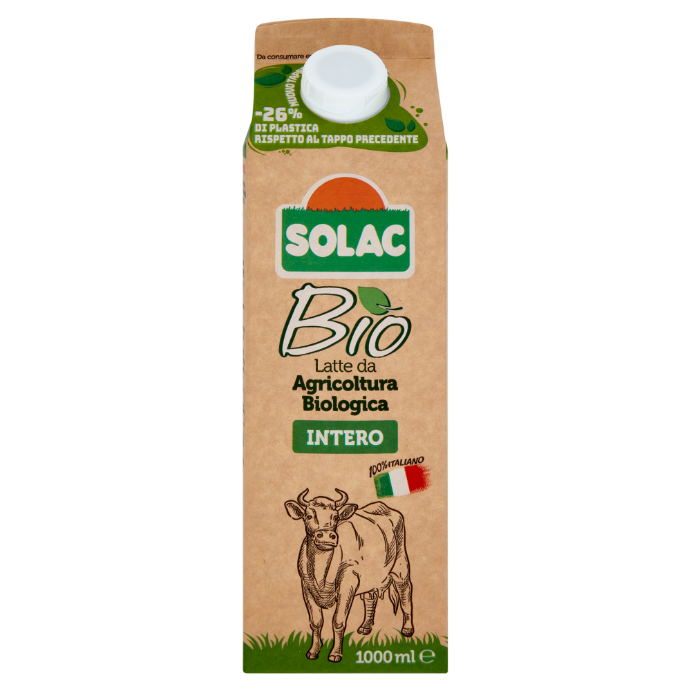 Solac Bio Latte da Agricoltura Biologica Intero 1000 ml | Carrefour