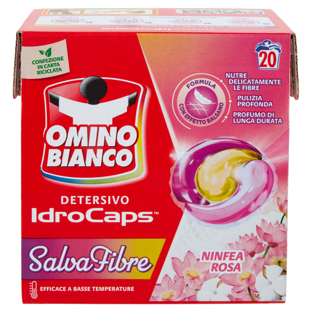 Omino Bianco Detersivo IdroCaps Salvafibre Cardboard 20 caps 380 ml | Carrefour