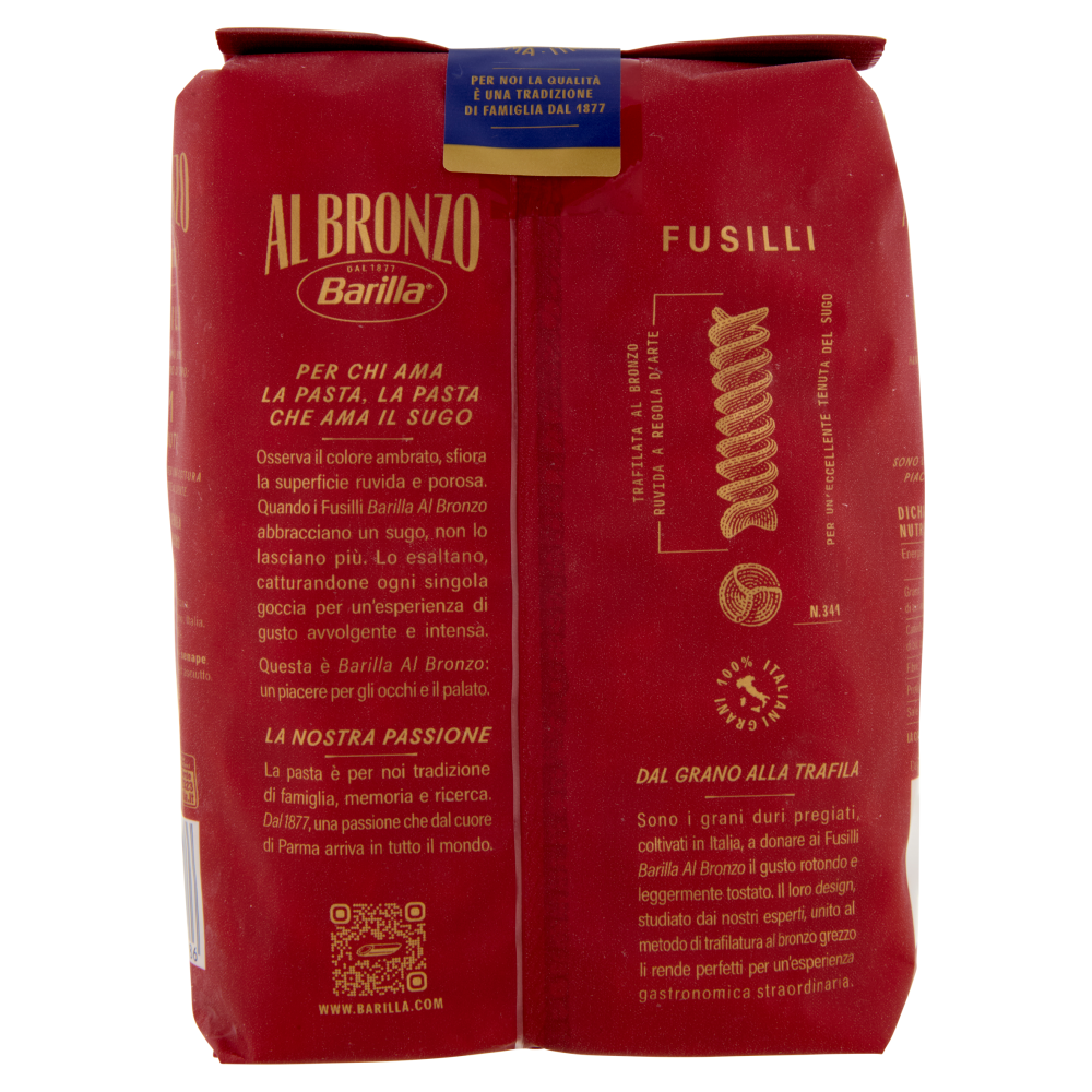 Barilla Al Bronzo Pasta Fusilli 500g | Carrefour