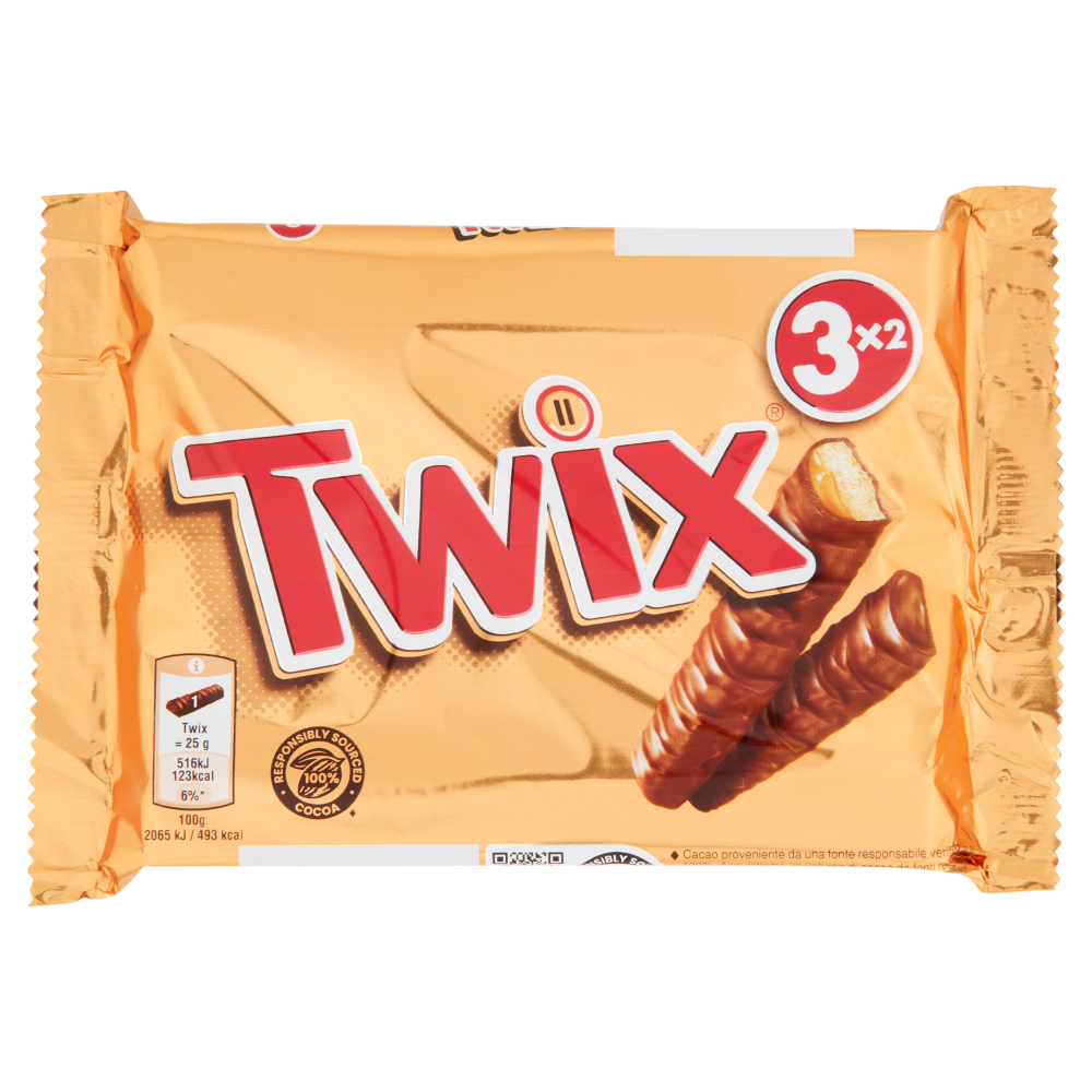 Twix Snack al Cioccolato con Caramello, 3 Barrette x 50g | Carrefour