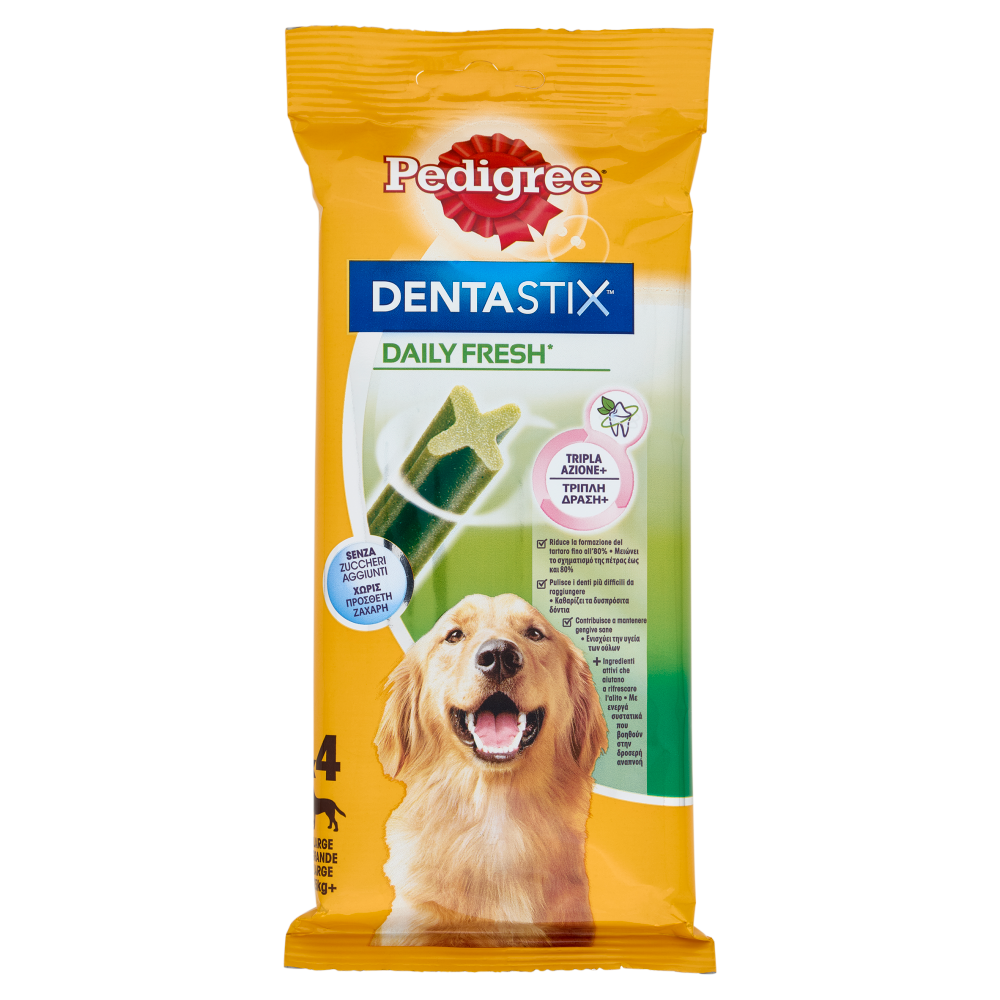 Pedigree Dentastix Fresh Snack per igiene orale Cane Grande 4 Pezzi 154 ...