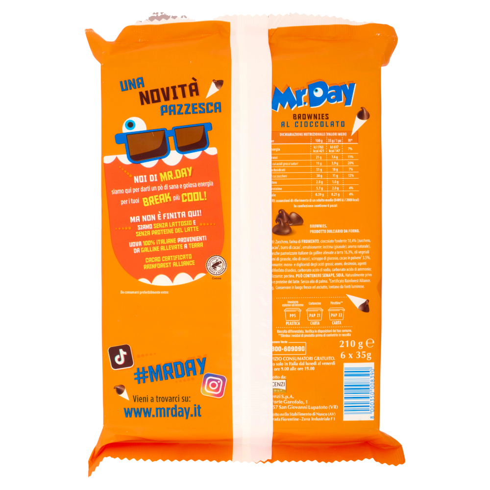 Mr.Day 6 Brownies al Cioccolato 6 x 35 g | Carrefour