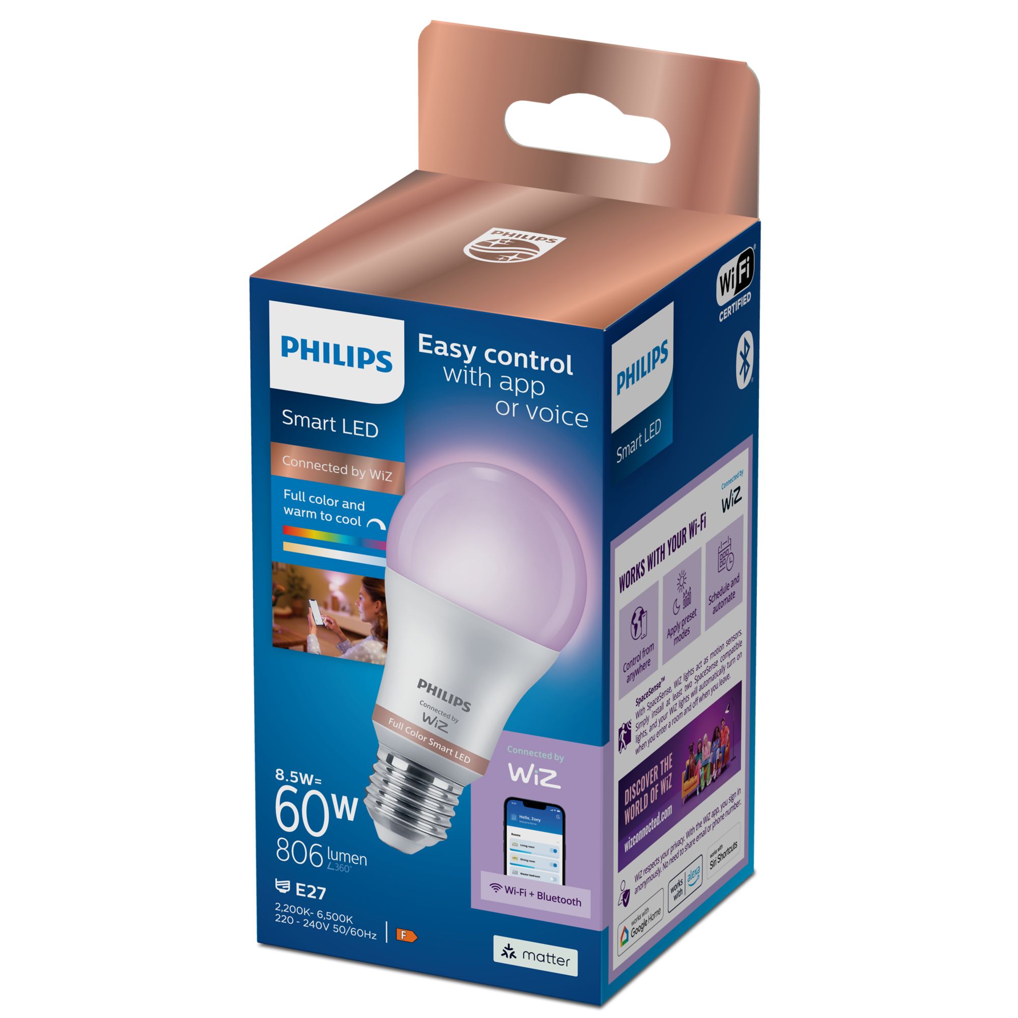 Philips Lampadina 8,5 W (Eq.60 W) A60 E27 | Carrefour
