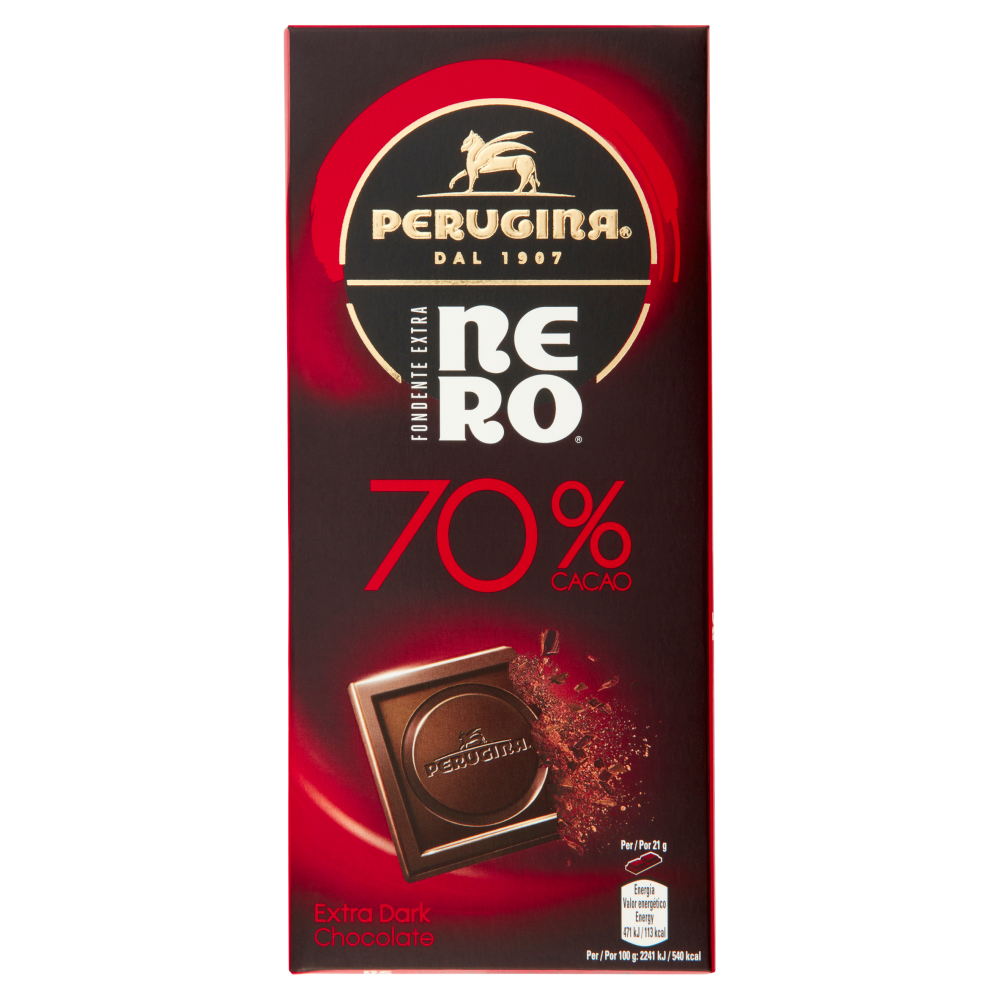 PERUGINA Nero Fondente Extra 70% Tavoletta Cioccolato Fondente 85g ...