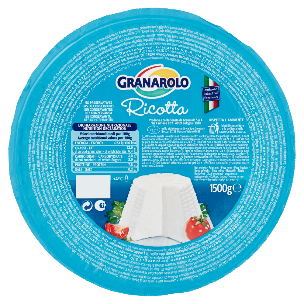 Granarolo Ricotta 1500 g | Carrefour