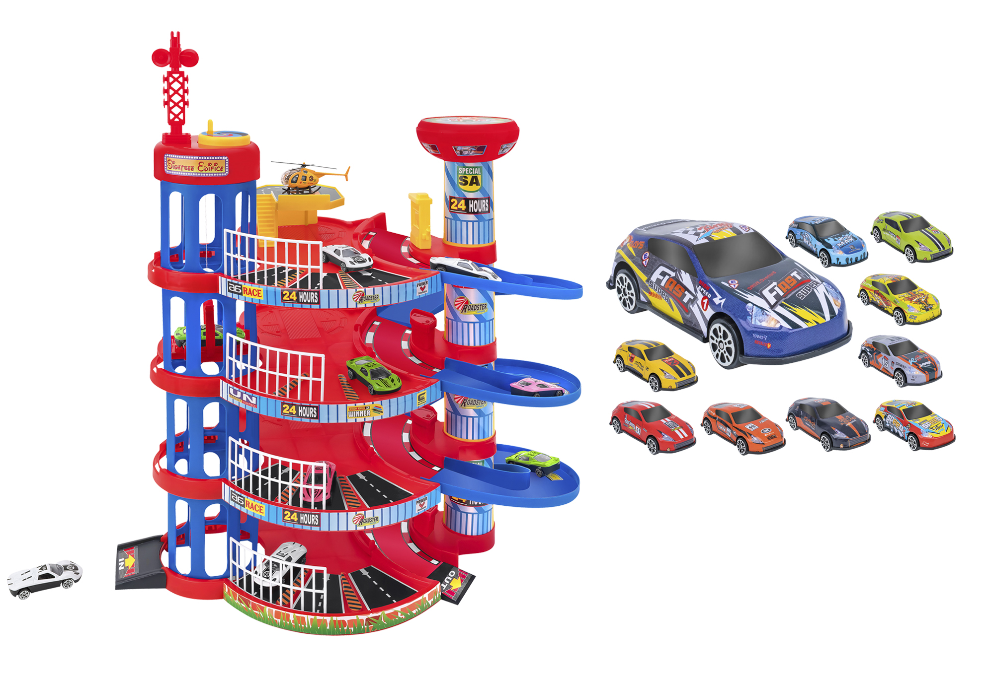 GLOBO W'Toy + Spidko Garage 4 piani con veicoli | Carrefour