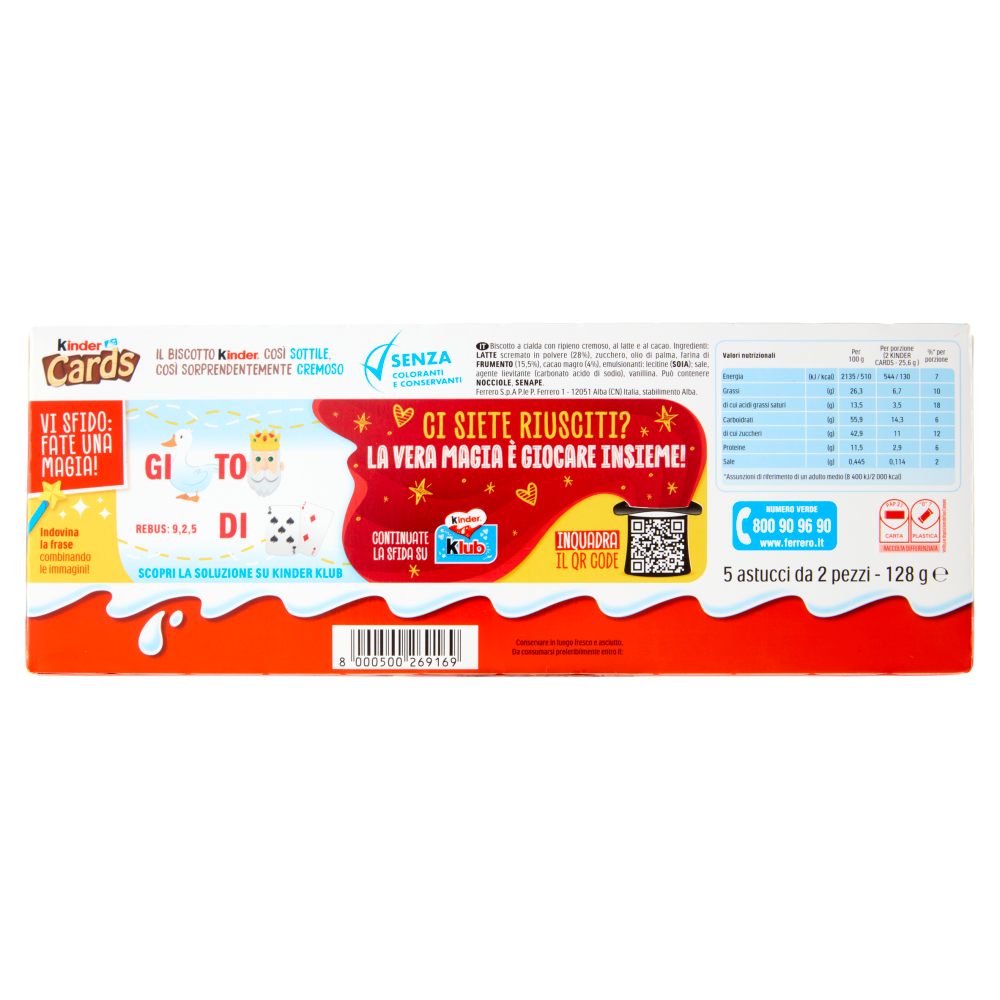 Kinder Cards 5 astucci 128 g | Carrefour
