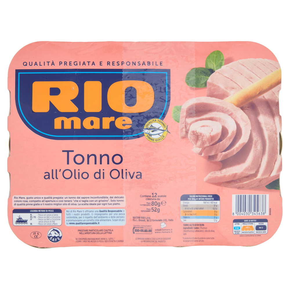 Rio mare Tonno all'Olio di Oliva 12 x 80 g | Carrefour
