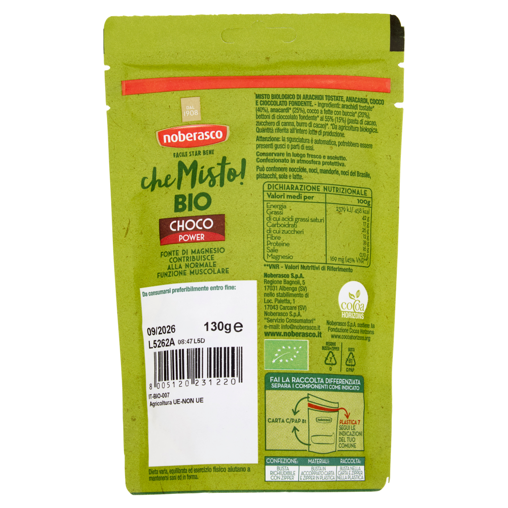 noberasco che Misto! Bio Choco Power Fondente 130 g | Carrefour