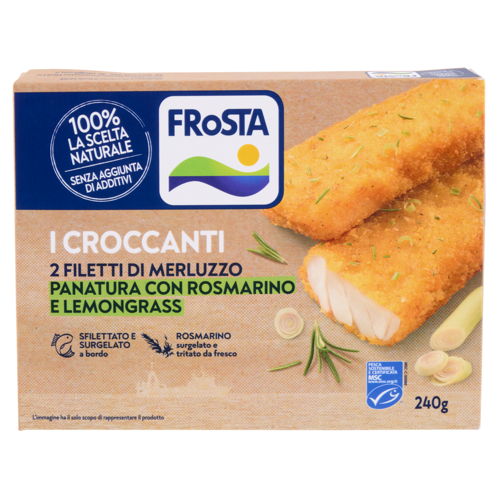 FRoSTA Filetti di Merluzzo Croccante Panatura con Rosmarino e ...