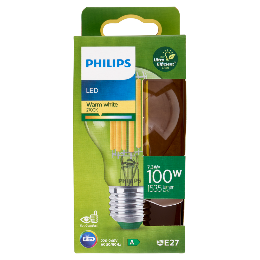 Philips LED Goccia Vetro Filam 100W E27 2700K Non-Dim Classe A | Carrefour