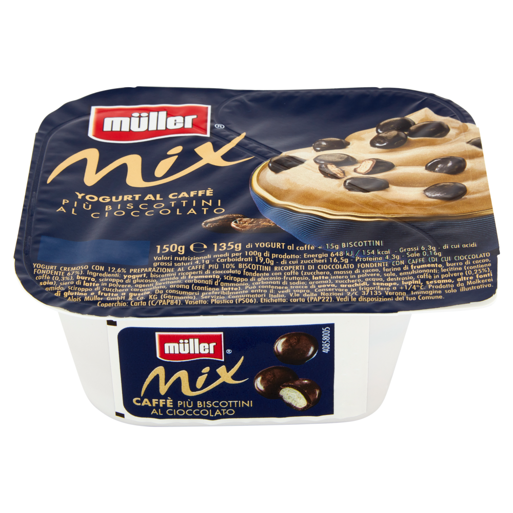 müller Mix Yogurt al Caffè Più Biscottini al Cioccolato 150 g | Carrefour