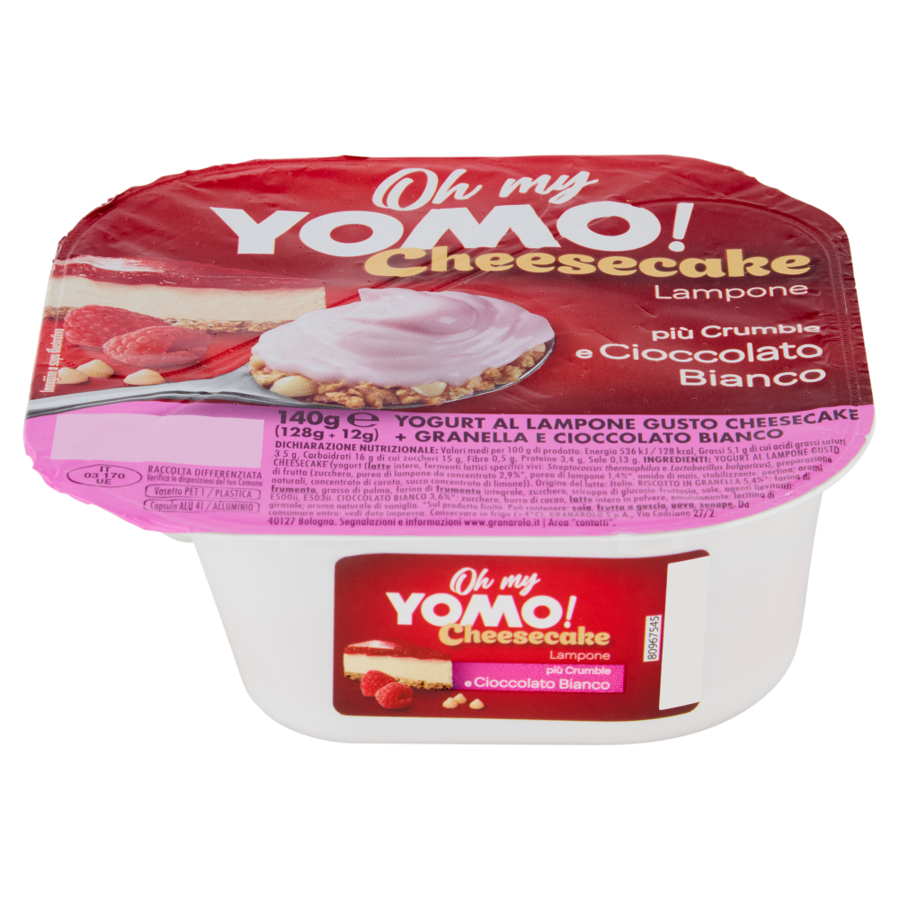 Oh my Yomo! Cheesecake Lampone più Crumble e Cioccolato Bianco 140 g | Carrefour