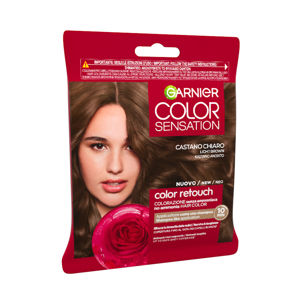 Garnier Color Sensation CASTANO CHIARO, Ritocco Colore Senza Ammoniaca ...