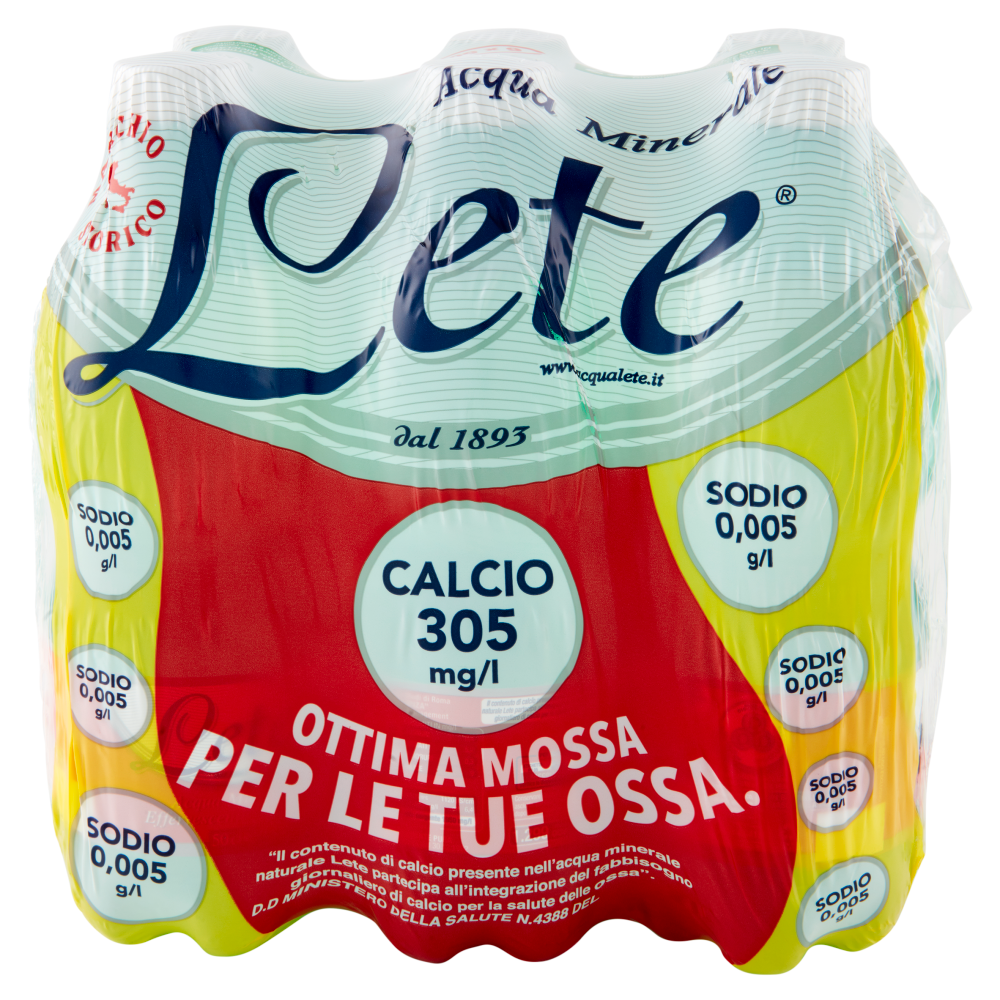 Lete Acqua Minerale Effervescente Naturale 6 x 50 cl | Carrefour