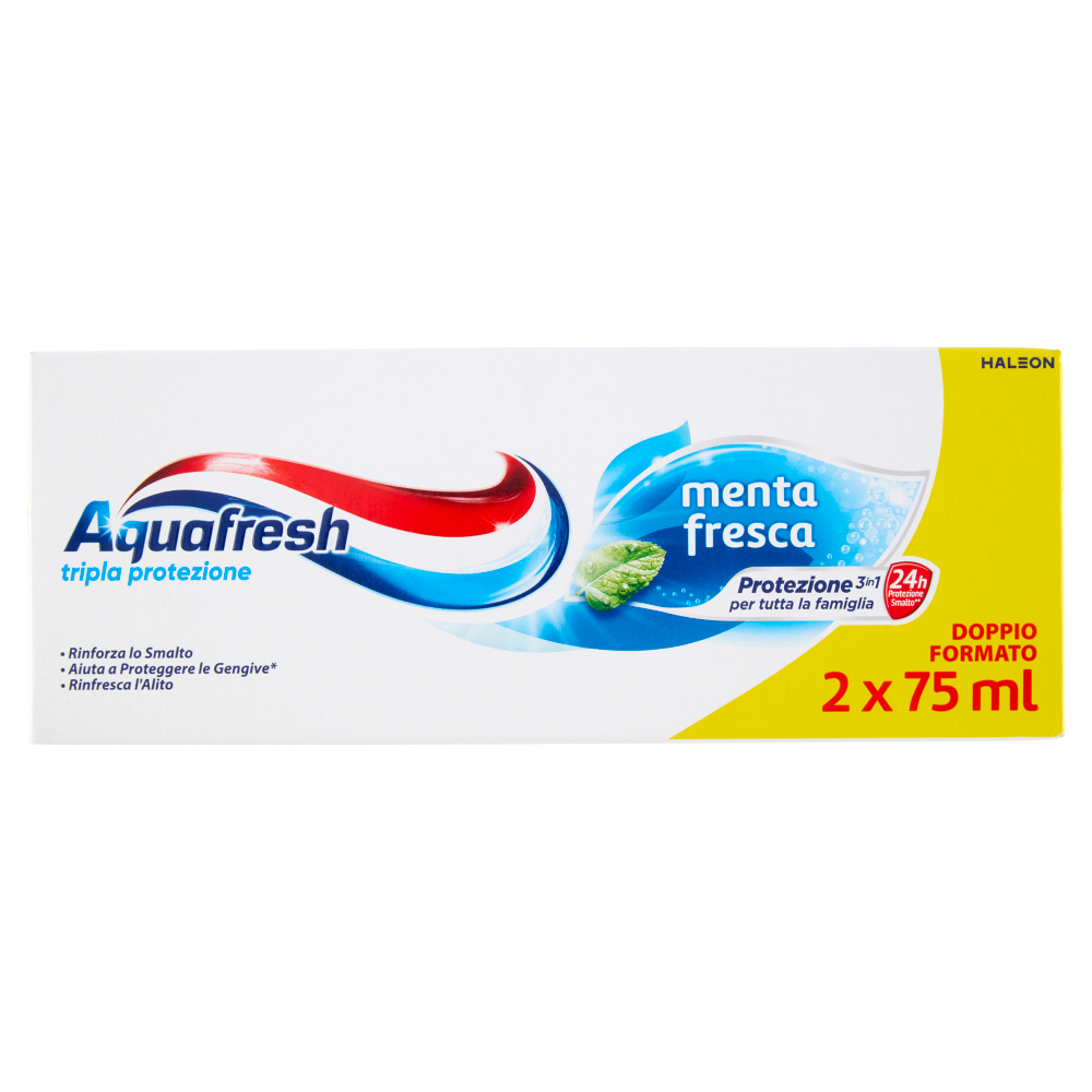Aquafresh Dentifricio Tripla Protezione Smalto Forte Gengive Sane Gusto ...