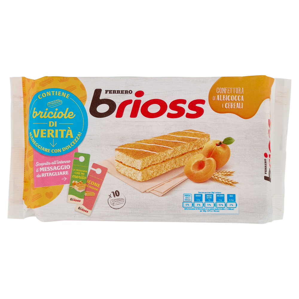 Ferrero brioss Confettura di Albicocca e Cereali 10 x 28 g | Carrefour
