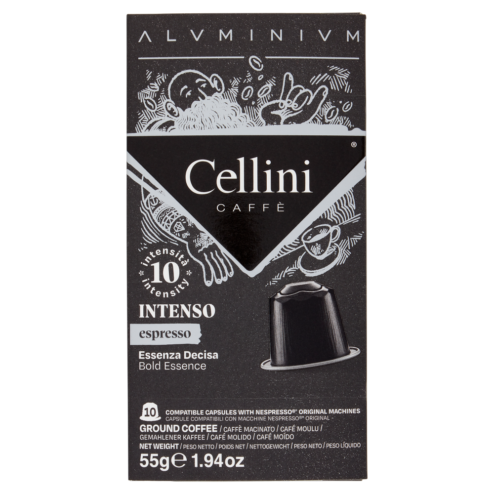 Cellini Caffè Aluminium Intenso espresso 10 Capsule Compatibili 55 g ...