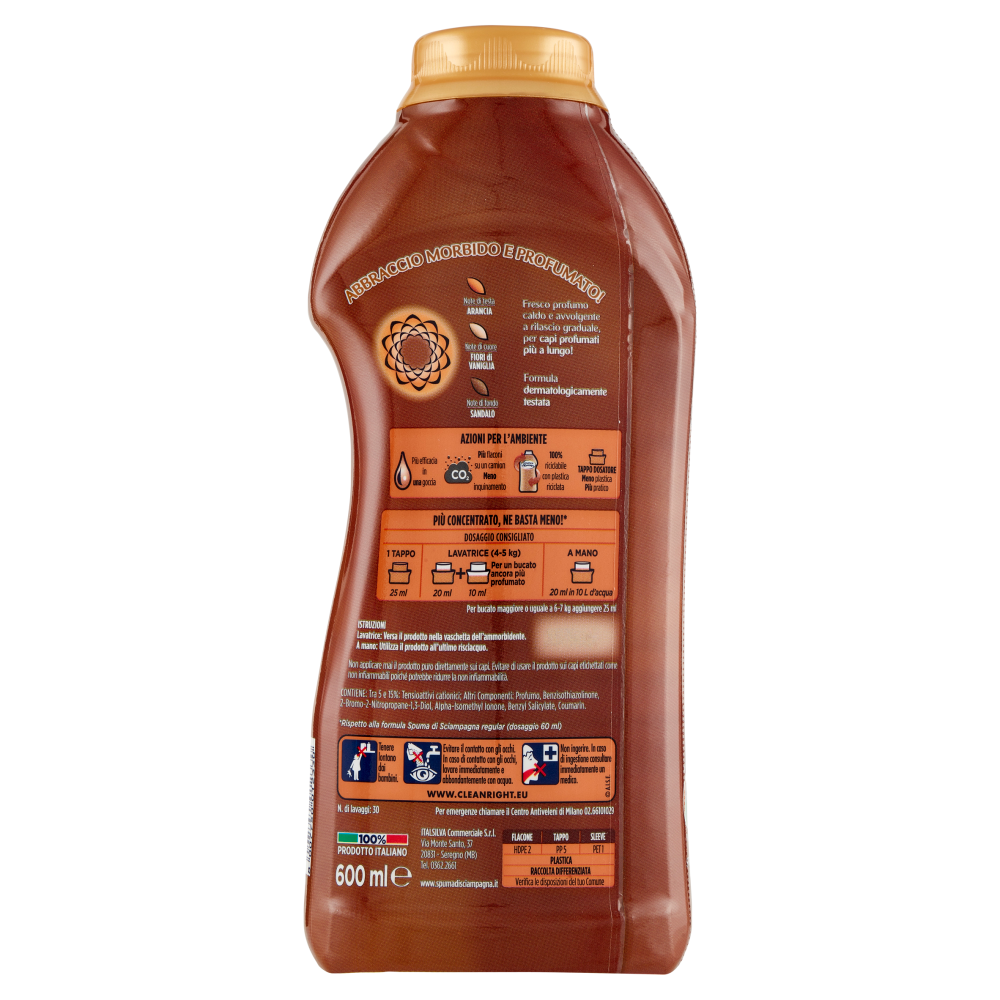 Spuma di Sciampagna Ammorbidente Concentrato Carezza d'Argan 600 ml | Carrefour